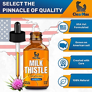 Milk Thistle for Dogs & Cats ◆ Milk Thistle for Cats ◆ Dog Milk Thistle ◆ Liver Support for Dogs & Cats ◆ Kidney Support for Dogs ◆ Milk Thistle Liquid ◆ 2Oz