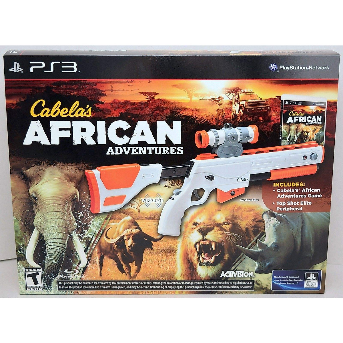 Cabela's DOUBLE GUN BUNDLE Shadows of Katmai + PS3 African Adventures Game for Sony Playstation 3
