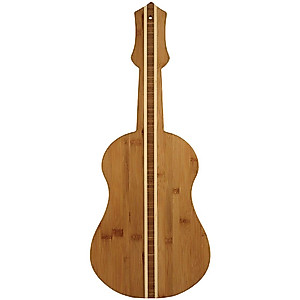 Totally Bamboo Ukulele Shaped Bamboo Serving Board, 22" by 9"