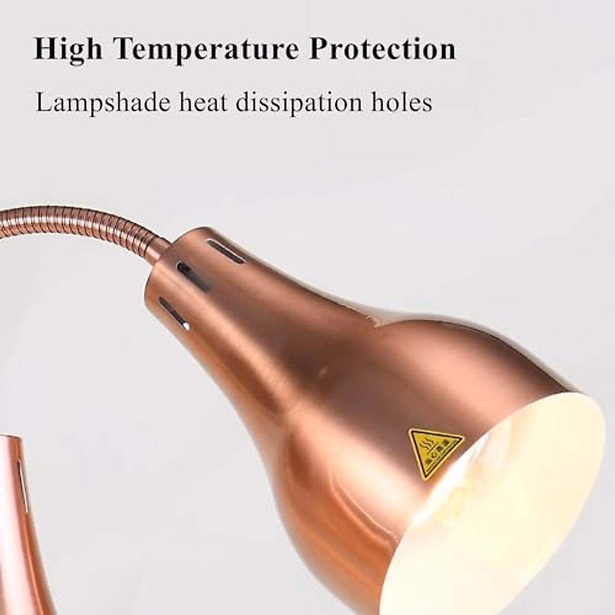 WTTTTW Portable Food Heat Lamp, Commercial Food Warmer Lamp, Free-Standing Heat Lamp for Food, Catering Food Warming Lamp for Buffet Parties,Brown