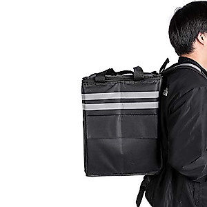 OGEFOTED Insulated Pizza Delivery Bag, Food Delivery Backpack, Leak-Proof Thermal Backpack,Soft Sided Cooler Grocery Backpack