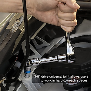 Neiko 02472A 3/8-Inch-Drive Colored Mechanics Tool Ratchet, Socket Set, 76-Piece Standard and Deep SAE Sizes 1/4" to 1" Metric Sizes 6 mm to 24 mm Made with CrV Steel for Auto Repair