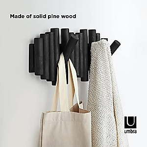 Umbra Picket Rail Hook for Entryways, W38×D4×H17cm, Black