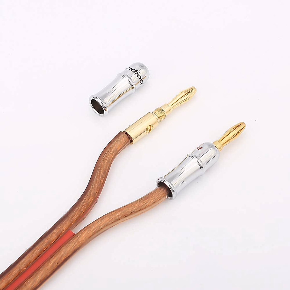 Viborg Audiocrast HiFi Speaker Banana Plugs Gold Dual Screws Locking Banana Connector Terminals 8 PCs (UST)