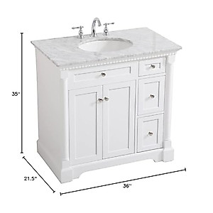 Elegant Decor Indoor Modern Under Sink Bathroom Fixtures Storage Organizer Cabinet 48 inch Single Bathroom Vanity - Teak with backsplash