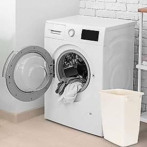 Rubbermaid 21 Quart Traditional Kitchen, Bathroom, and Office Rectangular Plastic Open Wastebasket Trash Can, Bisque (4 Pack)