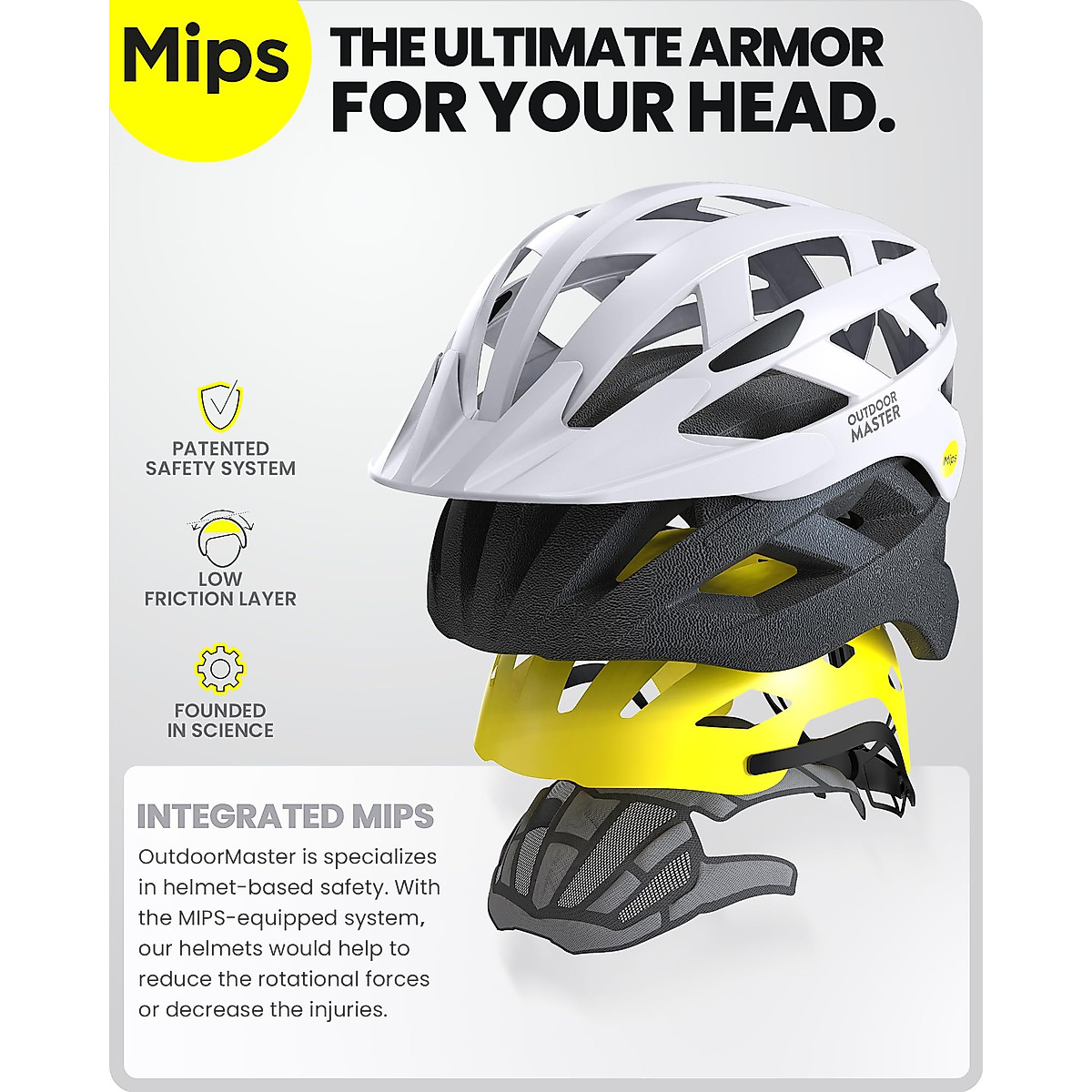 OutdoorMaster MIPS Adult Recreational Cycling Helmet - Chalk Cliff,L