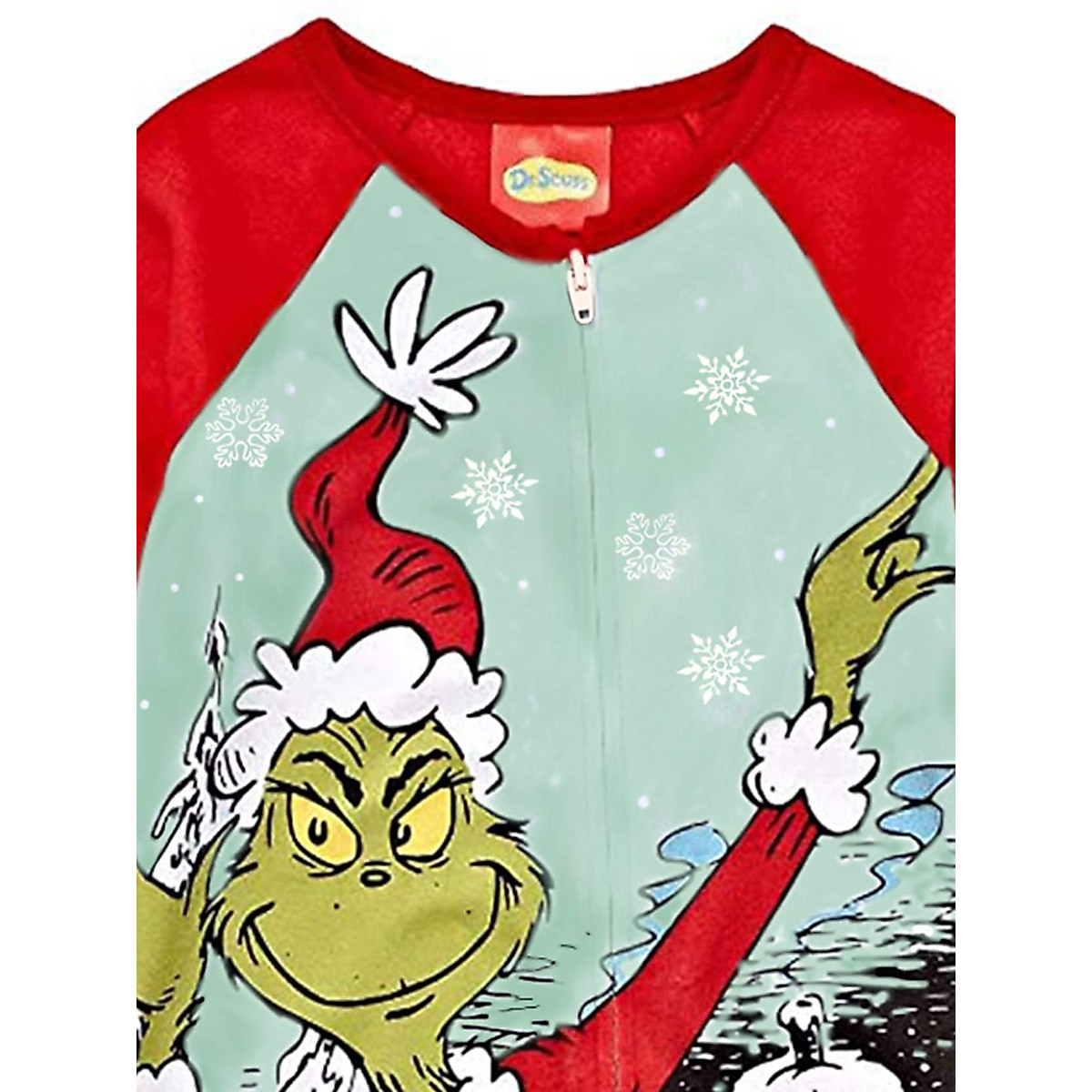 The Grinch Dr. Seuss Toddler Infant Christmas Footed Blanket Sleeper Pajamas (5T, Red)