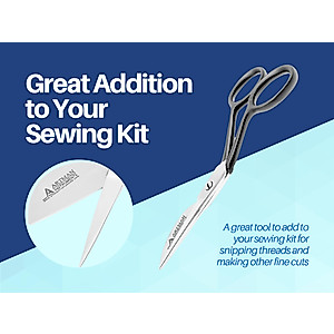 Applique Pelican Duckbill Blade - Double Bent Curved Offset Handle Scissors for Embroidery, Fabric, Arts & Craft by Artman Instruments (4.5 Inch)