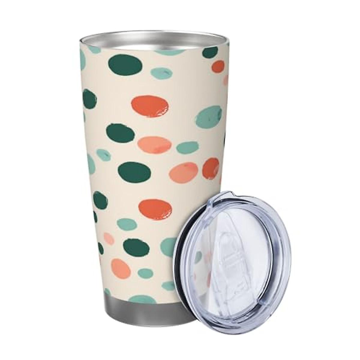 AYCZN Polka Dots 20 OZ Tumbler Stainless Steel Travel Coffee Mug, Colorful Insulated Water Bottle with Lid Leakproof Thermal Cup