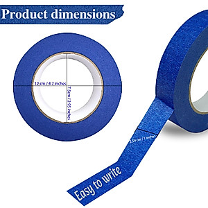 TOTDTDA Painters Tape 1 Inch Wide, 4-Pack Blue Tape for General Purpose Use, 1 Inch X 55 Yards X 4 Rolls, 220 Yards in Total