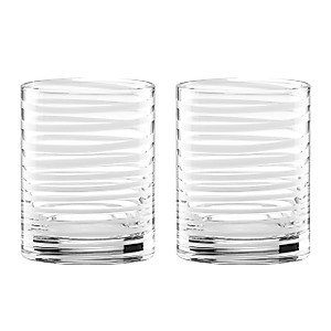 Kate Spade New York White Charlotte Street 2Pc Dof Glass Set, 1.90 LB