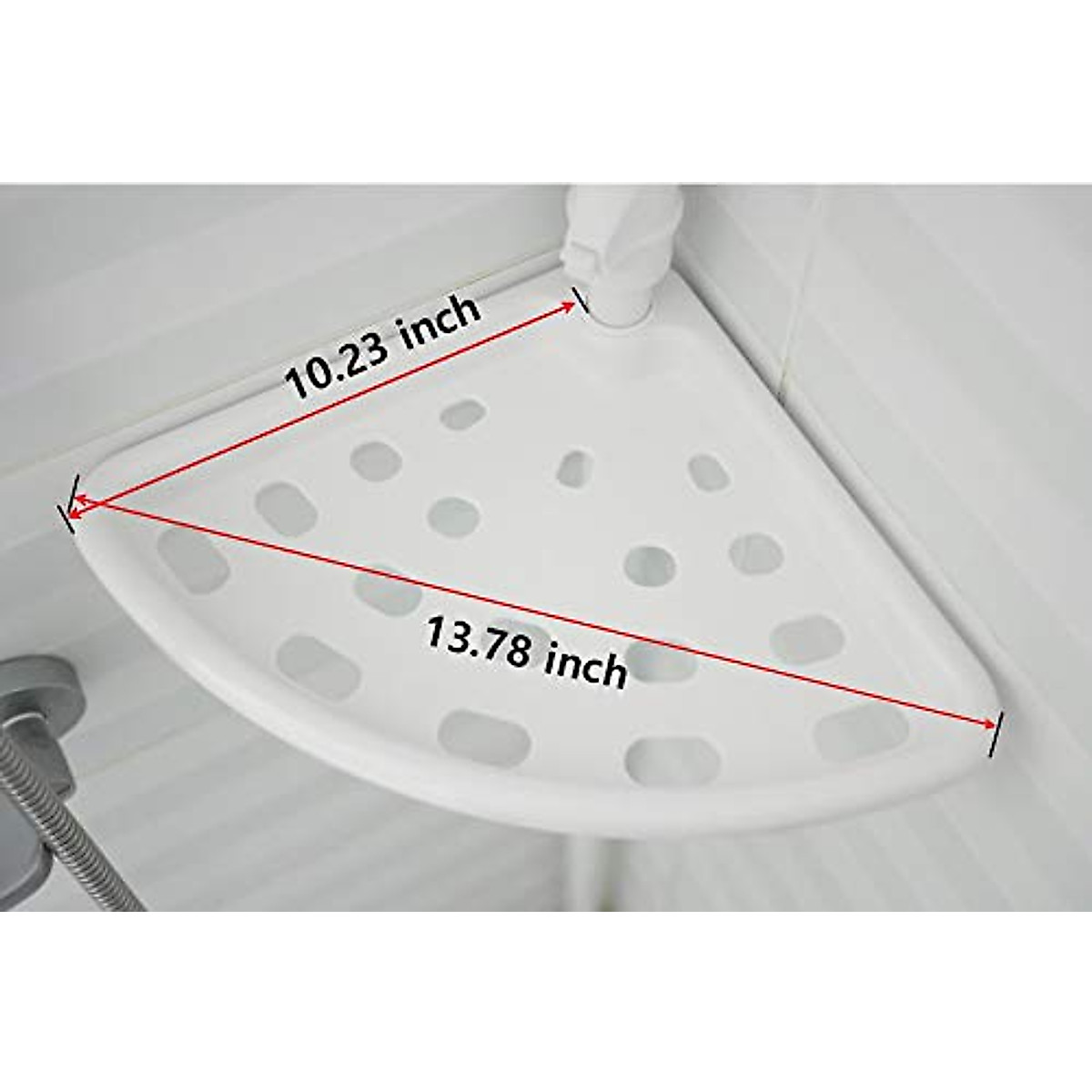 Prince Hanger, One Touch Adjustable Corner Shower Caddy, PHUS-0081, White, Coated Steel, Made in Korea