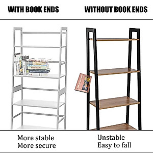 WTZ Bookshelf Book Shelf, Bookcase Storage Shelves Book case, Ladder Shelf for Bedroom, Living Room, Office MC-801(White)