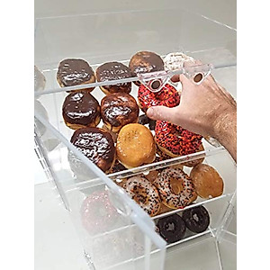 Self Serve Pastry or donut display case 3 trays for deli bakery convenience stores Display it and keeps fresh