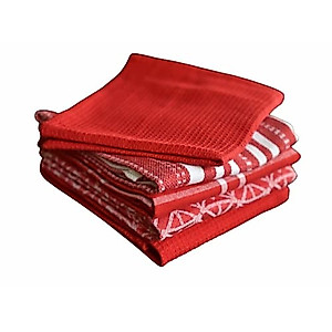 Yourtablecloth Dishtowels Set of 5 (Red)