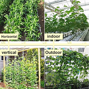 RC SLL Garden Trellis Netting 5×15FT 2-Pack,Heavy-Duty Polyester Trellis Net for Climbing Plants Outdoor,Plant Supporting Net for Vine Plants,Hydroponics Garden Climbing Net,Bonus One Twist Tie