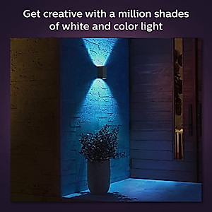 Philips Hue White & Color Resonate Outdoor Wall Light, Use with Alexa, Homekit & Google Assistant (Hue Hub Required)