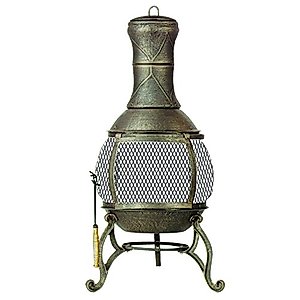 Deckmate Corona 3 Ft. High Outdoor Steel Chimenea Fireplace Model 28063