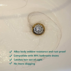 BABATH Tub Drain Hair Catcher Strainer Alloy Trap for Sink Bathtub and Shower