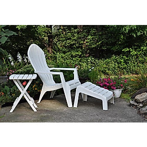 Adams Manufacturing, White 8500-48-3700 Plastic Quik-Fold Side Table