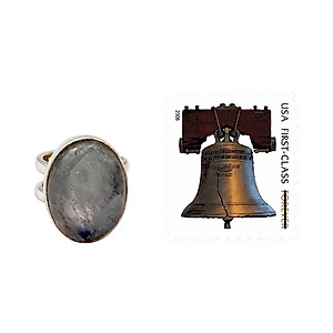 NOVICA Artisan Handmade Rainbow Moonstone Cocktail Ring Artisan Silver Jewelry Sterling Clear India [crownbezel 0.8 in L x 0.6 in W x 0.4 in H Band Width 9 mm W] ' Radiant Light'