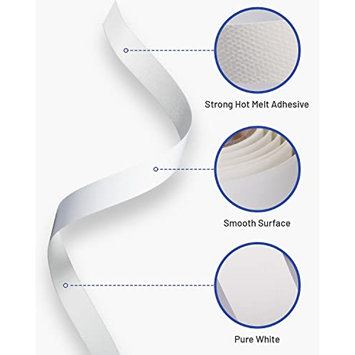 FAKILO Melamine Edge Banding White 3/4 inch x 25 ft Veneer Edging Easy Application Iron on Edge Banding Tape for Cabinet Plywood Repairs Furniture Restoration