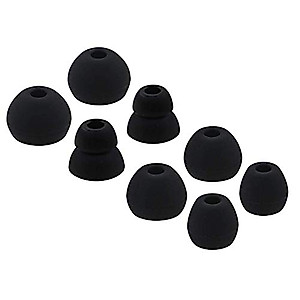JNSA 8pcs Black Replacement Silicone Ear Tips Ear Buds Compatible with Powerbeats Pro Earphones - Black [Powerbeats Pro Ear Tip]