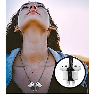 Anti-Lost Silicone Watch Strap Holder for AirPod Pro 2/AirPod 3 2 1, Airpod Watch Band Holder, Airpod Accessories Holder for Sports Exercise Working(Black+White)