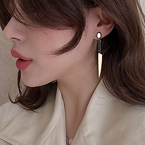 Exaggerated Hip Hop Earrings For Women Jewelry Gold Long Knife Earrings Simulation Acrylic Punk Ear Accessories (Long Knife Earrings(Gold))