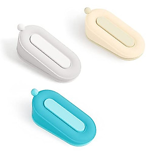 3 Pack Big Door Stopper,Door Stops with Door Holder,Premium Soft PVC Security Wedge for Bottom of on Tile,Concrete, Carpet,Wooden Floor,Fashion Design(3 Colors)