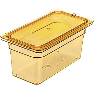 Carlisle FoodService Products 3086213 StorPlus High-Heat Third-Size Food Pan, 5.7 qt. Capacity, 12-3/4 x 7 x 6", Amber (Case of 6)