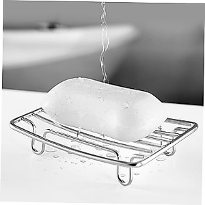 Cabilock 3 Pcs Stainless Steel Tray Sink Soap Holder Sink Tray Stainless Steel Soap Rack Drain Soap Rack Bathroom Shelf Soap Dish Holder Soap Dispenser Household