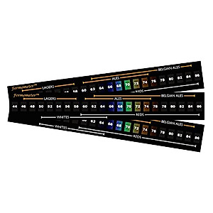 Fermometer HOZQ8-593 3 X Adhesive Strip Thermometer,Black