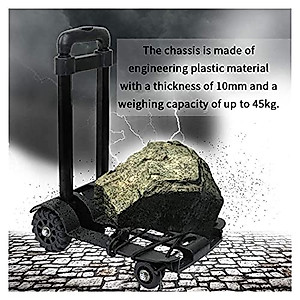 Generic Folding Cart with Wheels, Push Cart Hand Trucks Utility Carts Service Carts Platform Trucks Service Carts with 40Kg/88Lb Weight Capacity