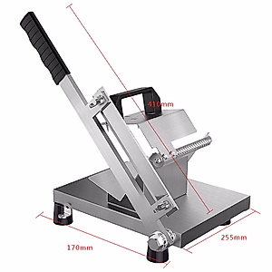 ZCM-JSDTWS Manual Frozen Meat Slicer, Stainless Steel Meat Cutter Beef Mutton Roll Meat Food Slicer Slicing Machine for Home Cooking Kit of Hot Pot Shabu