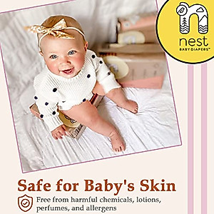 Nest Baby Diapers, Size 2, 11-18 lbs. (30 Count) Disposable Premium Diapers for Babies, Gentle Plant-Based Materials, Fragrance-Free