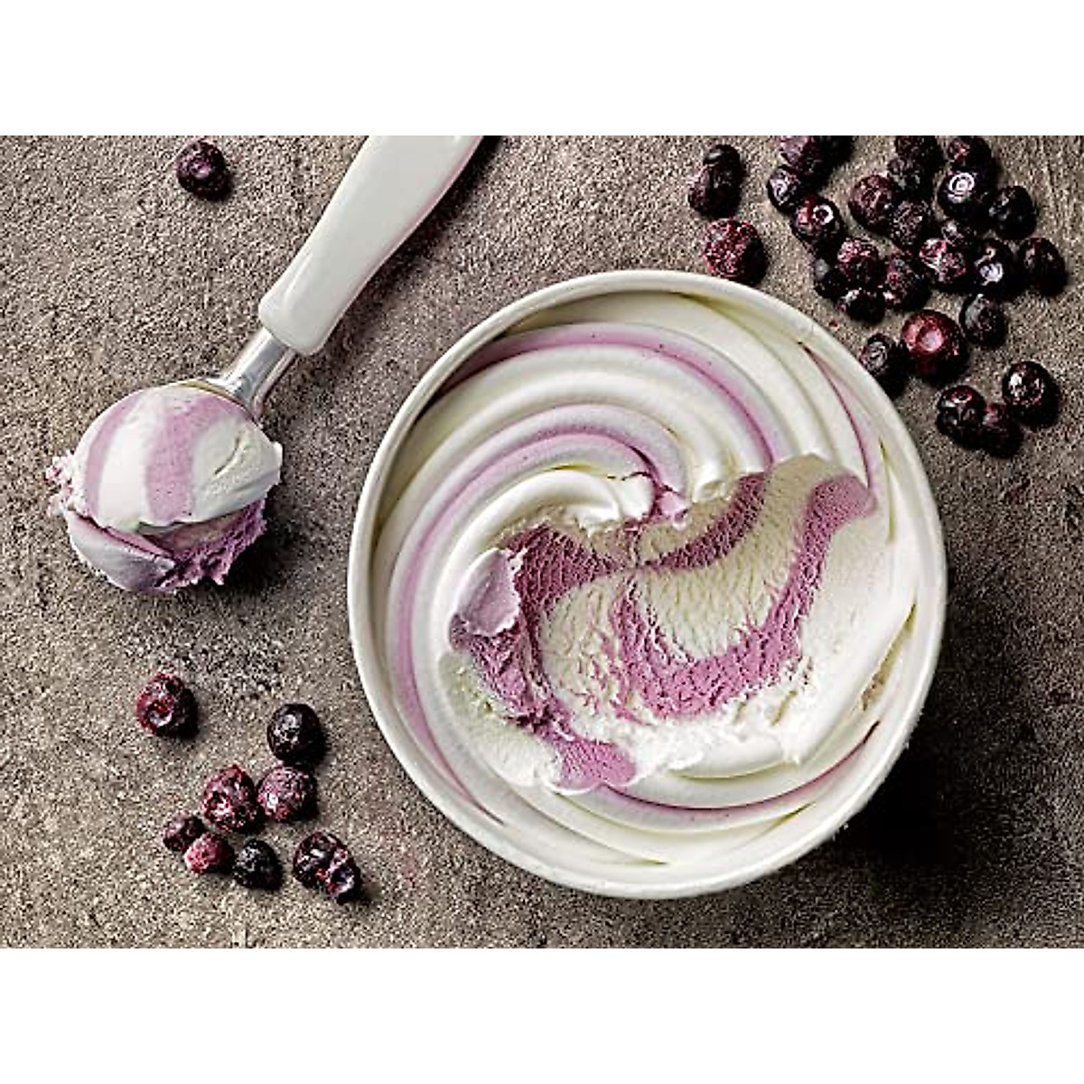 Axe Sickle 100 Pcs 8 Ounce Paper Ice Cream Cups Disposable Dessert Bowls for Hot or Cold Food, Sundae, Frozen Yogurt, Soup, White