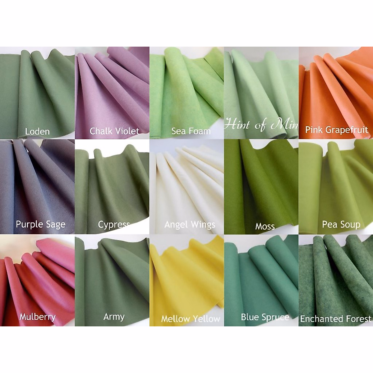 15 Succulent Colors 9x12 inches Merino Wool Blend Felt Sheets Collection - OTR felt