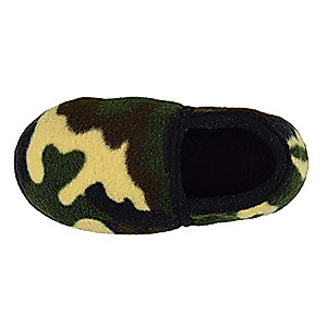 Tirzrro Big Boys' Winter Warm Slippers with Memory Foam Indoor Outdoor Slip-on Shoes Size 6-7 US Camouflage