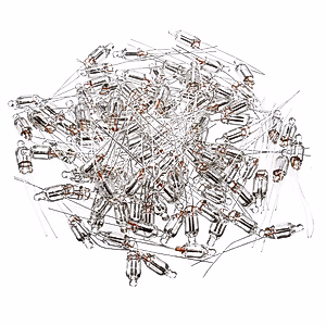 uxcell 100Pcs F6 6x16mm Bright Red Light Neon Light Bulb Indicator Lamp