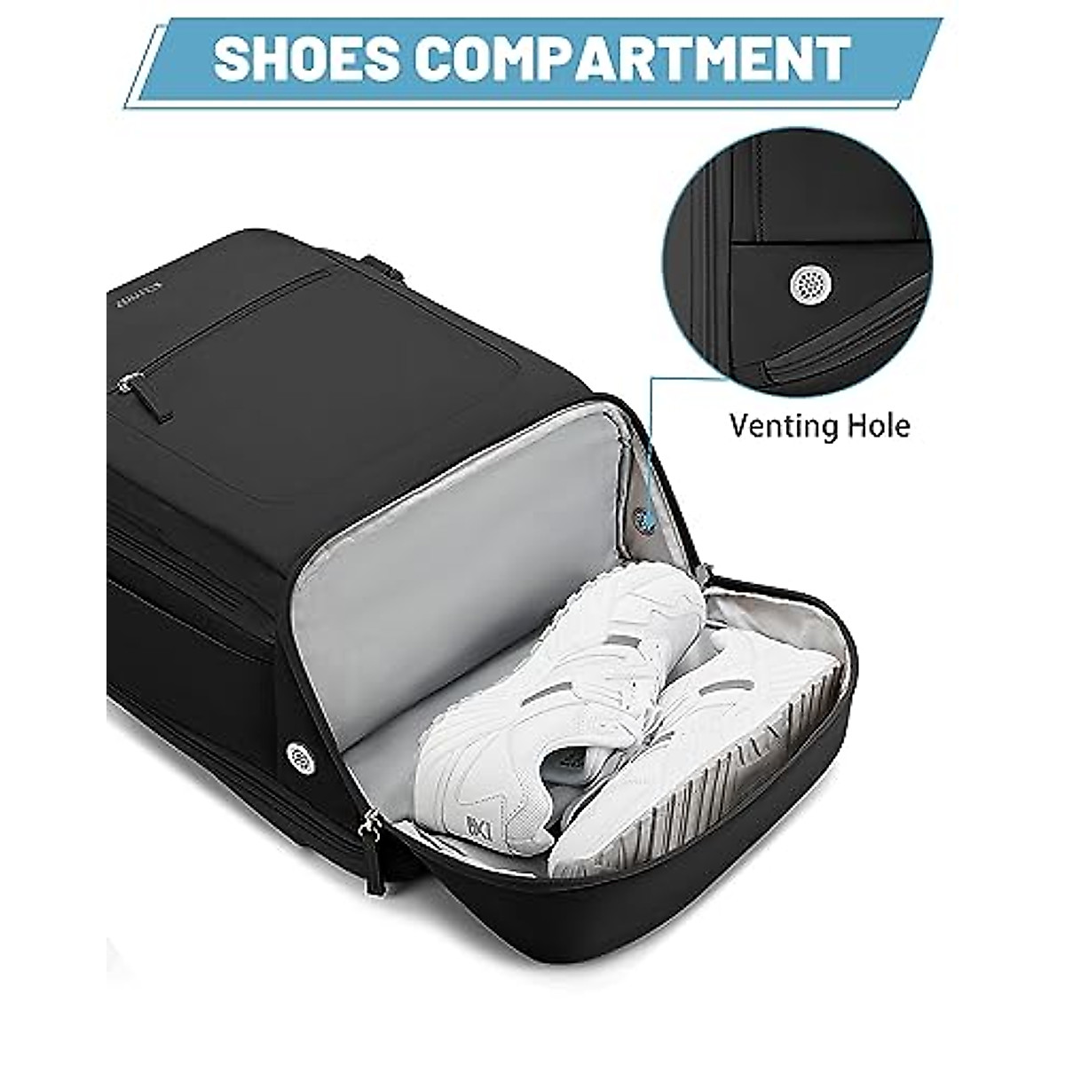 ZOMFELT Carry on Backpack for Women with Shoes Compartment, Flight Approved Travel Backpack with USB Charging Port, TSA 17.3inch Waterproof Laptop Bag Large Casual School Daypack for Weekender