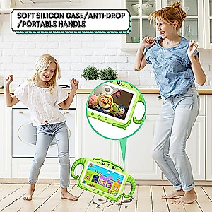 Kids Tablet 7" Tablet for Kids 64GB Toddler Tablet Kids Software Installed, Kids Learning Android Tablet with WiFi Case Dual Camera Parental Control for Toddlers Children Tablet YouTube Netflix