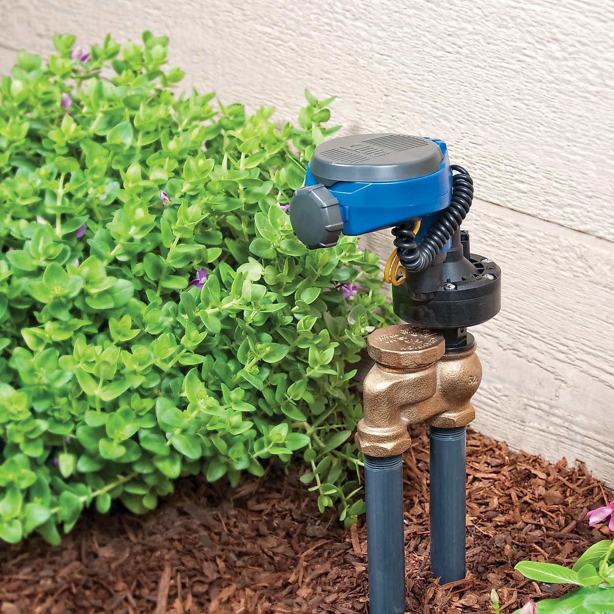 DIG RBC 7000 Battery Powered Irrigation Timer - Programmable Control for Drip & Sprinkler Systems with Rain Sensor Compatibility 3/4" in-line Valve. Installed Above the Ground or Inside irrigation Box