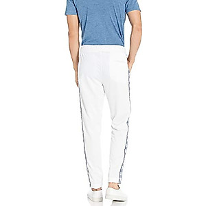 A|X Armani Exchange Men's Polyester Tricot Draw String Trouser, White, M