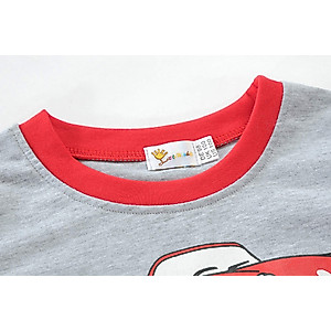 Pajamas for Boys Pjs Toddler Kids 100% Cotton Long Sleeve Sleepwear Set 2 Pieces Racing Car Nightwear Children Pj Clothes Sets Size 3T