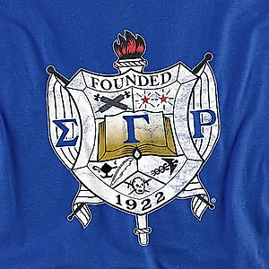 Sigma Gamma Rho Sorority Official Distressed Primary Logo Unisex Adult T Shirt,Sigma Gamma Rho Sgrhos, Medium