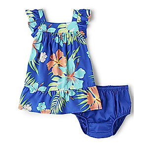 The Children's Place Baby Girls' and Newborn Dresses, Tropical Floral, 0-3 Months