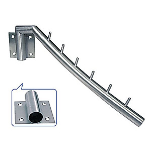 Sunmall 12.6" Folding Wall Mounted Clothes Hanger Rack, Garment Hook Stainless Steel with Swing Arm Holder Clothing Hanging System Closet Storage Organizer for Bedrooms Bathrooms Laundry Room (2Pacck)