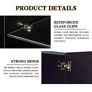 DMAITH Black LED TV Stand for 65 70 75 Inch TV, Modern High Gloss Gaming Entertainment Center with Large Storage Cabinet, TV Media Center with Display Glass Shelves for Living Room, Bedroom